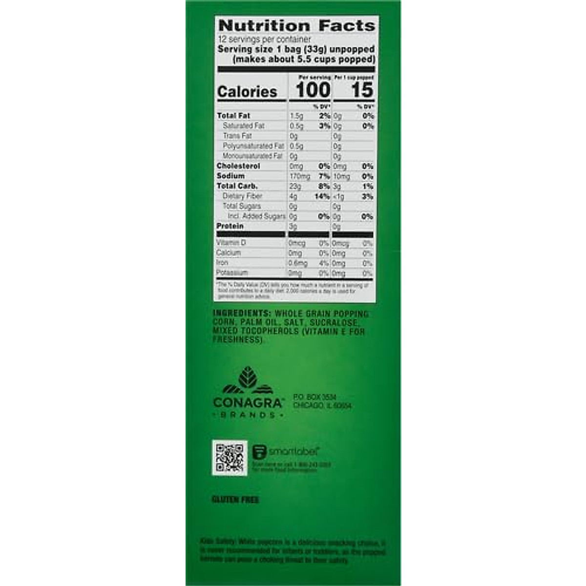 Orville Redenbacher's SmartPop! Kettle Corn Popcorn, 1.16 Oz, 12 Ct