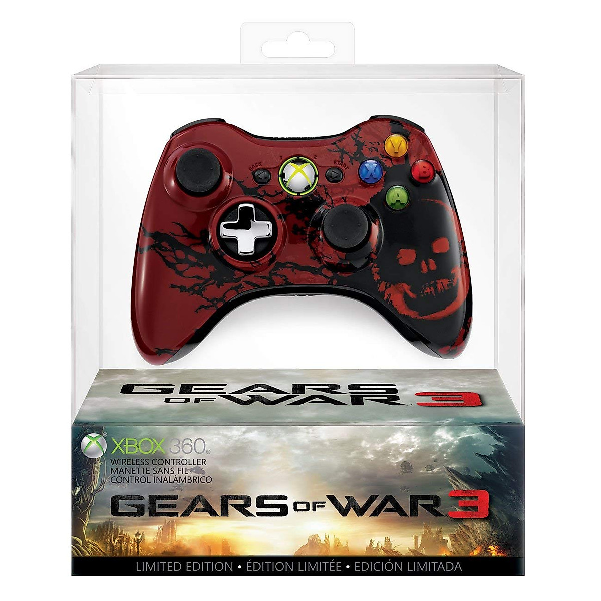 Gears of War 3 Controller - Xbox 360 (Special) (Renewed)