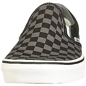 Vans Classic Slip-On, Black/Pewter Checkerboard Size 9 Women/7.5 Men