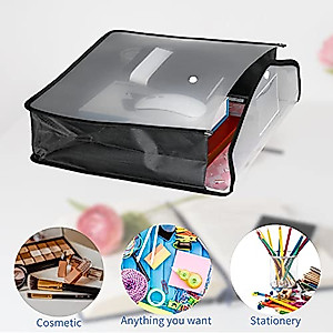 6 Pieces 12" x 12" Scrapbook Paper Organizer Storage Envelope Expanding Wallet Organizer Documents Folder with Snap Closure for Scrapbook Paper, Cardstock, Vinyl Paper, Photos