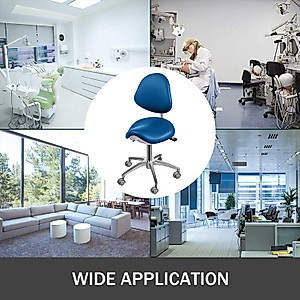 ORILAO Dental Mobile Height Adjustable Chair Saddle Doctor's Stool PU Leather Dentist Chair Dental Stool