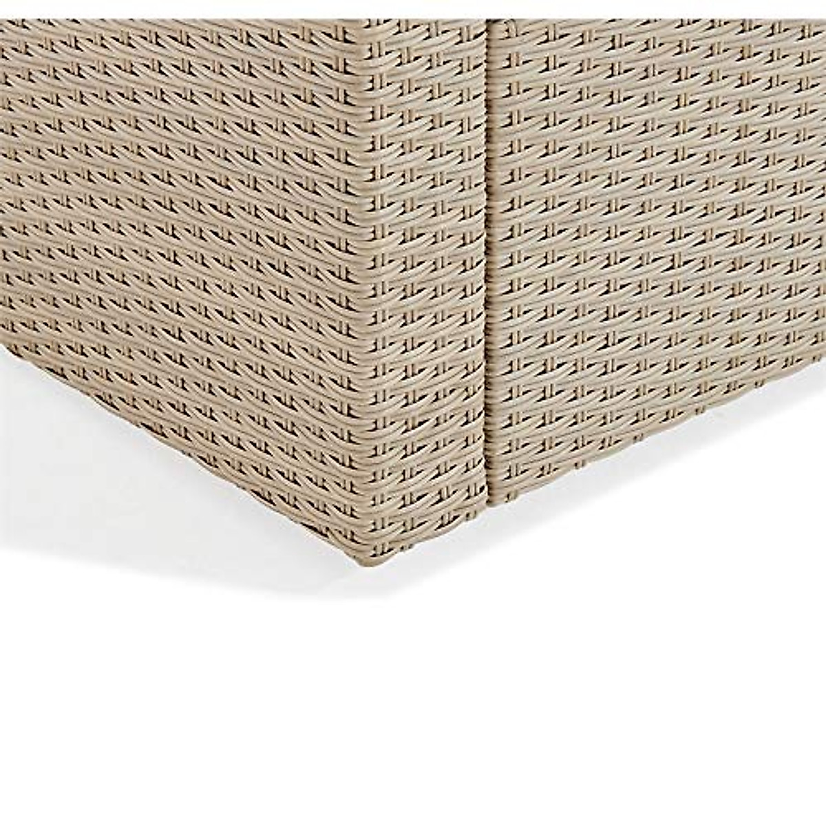 Alaterre Furniture Canaan All-Weather Wicker Outdoor Armchair w/ Cushions & Pillow Seat Tufted Back, Resin Wicker & RustProof Aluminum Powder Coated Frame, Cream, Weatherproof Patio/Deck Furniture Set