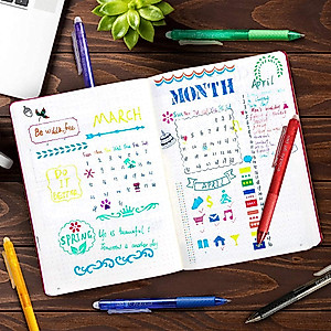 Vanstek 26 Colors Erasable Gel Pens, Retractable Erasable Pens Clicker, Fine Point(0.7), Make Mistakes Disappear, Premium Comfort Grip for Drawing Writing Planner and School Supplies