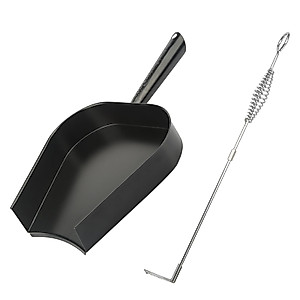 Ash Pan for Big Green Egg, Stainless Steel Ash Tool Kit Ash Tool Poker Rake Set for Big Green Egg Large, for Kamado Joe, for Charcoal Smoker Wood Burning Stove