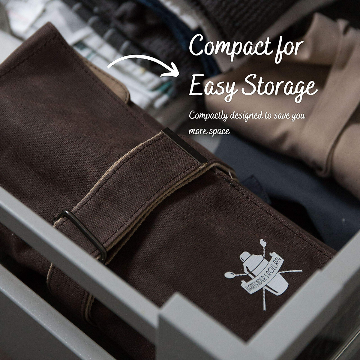 Root7 Bartender's Wax Canvas Cocktail Bag for Carrying Boston Cocktail Shaker, Muddler, Jigger and Bartender Tools