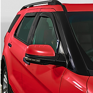 Voron Glass in-Channel Extra Durable Rain Guards for Ford Explorer 2011-2019, Window Deflectors, Vent Window Visors, 4 Pieces - 220116