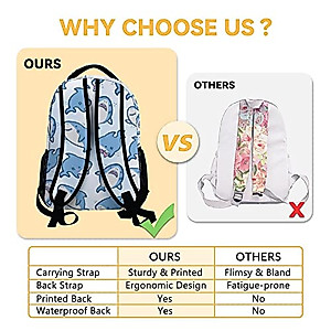 CUNEXTTIME Shark Backpack for Girls Boys, 16 Inch Blue Backpacks for School, Cute Lightweight Durable Bookbag for Kids