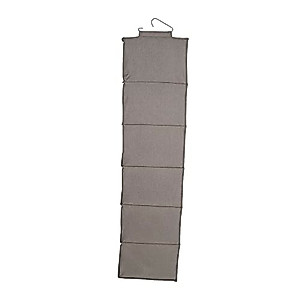 Household Essentials 6 Shelf Hanging Closet Organizer, Light Grey