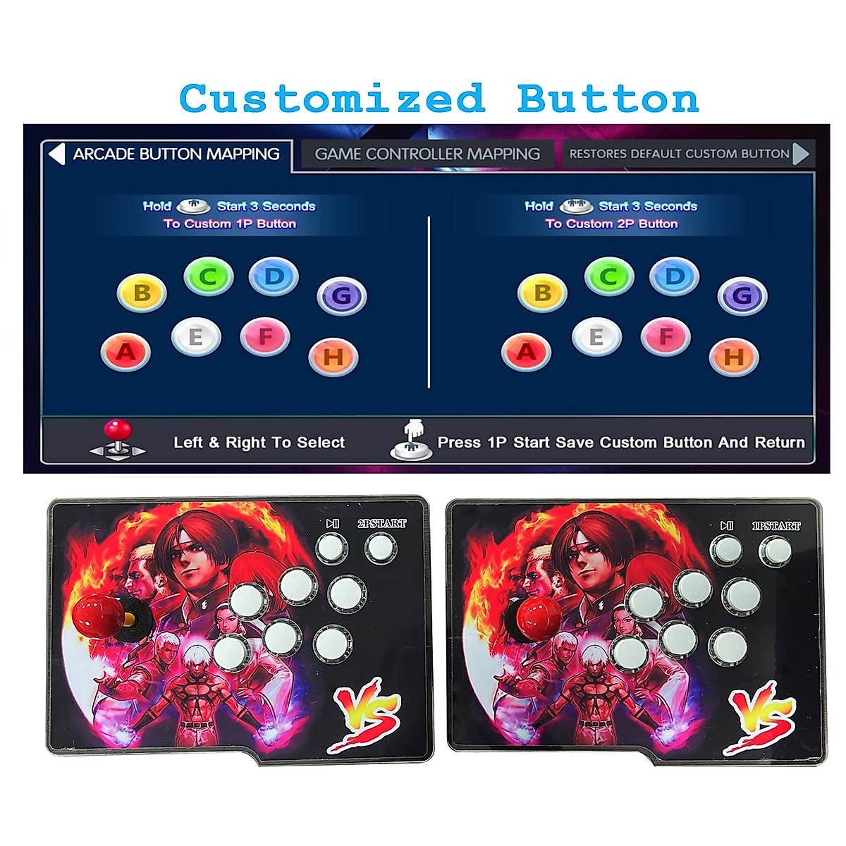 28000 in 1 Pandoras Box 50S Arcade Game Console Retro Game Machine for PC & Projector & TV, 2-4 Players,3D Games, Search/Hide/Save/Load/Pause Games, Favorite List