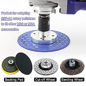 Saipe 2Pcs Angle Grinder Converter Adapters 5/8"-11 Female to M14/M10 Male, Angle Grinder Attachments Adapter Interface Connector Thread Adapter for Angle Grinder Polisher Drill Bit Connecting Tool