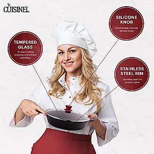 Glass Lid - 12"-inch/30.48-cm/308mm - Compatible with Lodge - Fully Assembled Tempered Replacement Cover - Oven Safe for Skillet Pots Pans: Universal for all Cookware: Cast Iron, Stainless, Non-Stick