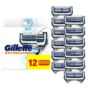 Gillette SkinGuard Men's Razor Blade Refill for Sensitive Skin, Designed for Sensitive Skin, 12 Blade Refills