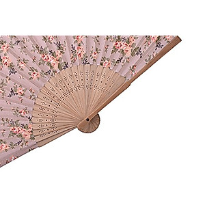 Folding Hand Fan Transparent Hand Fans Chiffon with Beautiful Fabric For Party Wedding Gift Chiffon