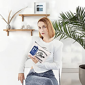 LEVLO Who Cosmetic Make Up Bag Policeman Box Fans Gift Nevertheless She Regenerated Makeup Zipper Pouch Bag For Friend Family(Nevertheless She)