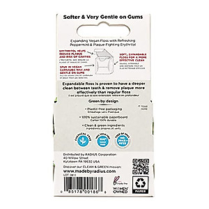 RADIUS Vanilla Mint Dental Floss 55 Yards Vegan & Non-Toxic Oral Care Boost & Designed to Help Fight Plaque - Pack of 2