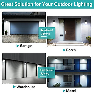 HiBay 12 Pack Dusk-to-Dawn LED Wall Pack Lights Outdoor, Bright 18W 1980LM 5000K Replace 60-100W HPS/HID, IP65 Waterproof Outside Security Lighting with Photocell Sensor