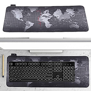 Ruiqas Gaming Mouse Pad RGB Mouse Pad Luminous Large World Map Mice Mat Waterproof Non- Slip Rubber Base 800x300