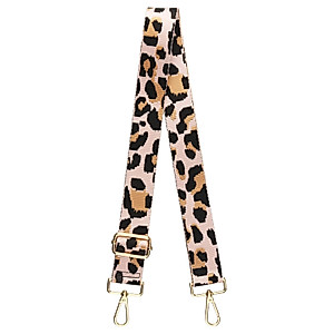 WEDDINGHELPER Pink Adjustable Shoulder Crossbody Handbag Strap (1.97'' Width, Gold Buckle)