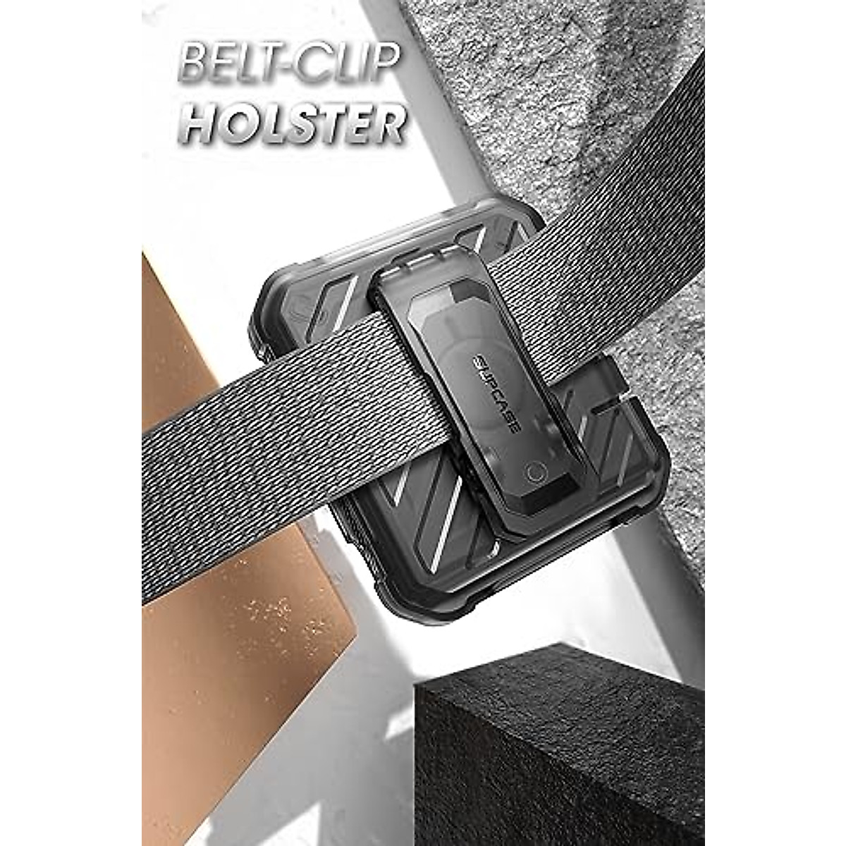 SUPCASE for Samsung Galaxy Z Flip 5 Case with Stand & Belt-Clip (Unicorn Beetle Pro), [Hinge Protection] [Front Screen Protector] Dual Layer Rugged Protective Phone Case for Galaxy Z Flip 5, Black