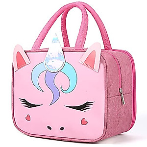 Insulated Lunch Box Bag for Kids, Reusable Durable Lightweight Lunch Bag for Girls Boys, Keep Food Cold/Warm, Unicorn