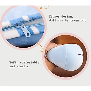 Obanai Anime That Time I Got Reincarnated as a Slime Tempest Rimuru Removable Fluffy Animal Plush Doll, Removable Plush Pillow, Internal 6 Cute Doll (Blue)