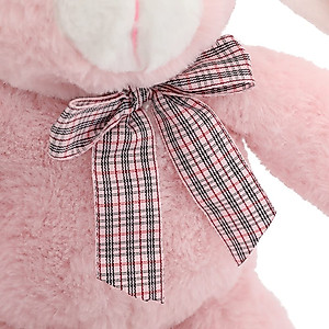 BENINY Easter Bunny Stuffed Animal in 3 Colors, Cute Stuffed Bunny Rabbit Plush Toys Gift for Girls Kids,14 Inches (Grey/White/Pink)