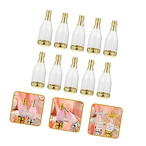 Gadpiparty 20pcs box Favor Container Decorationbridal Birthdays Bottle Showerengagementanniversariesgolden Champagne Birthday Wedding for Weddings Plastic Shaped Candy Bottles Gold