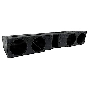 QPower QBFORDFF09408 8 Inch Quad Port Subwoofer Enclosure Box with Underseat Frontfire for Ford F150 Super Crew, and 250/350 Super Duty Trucks