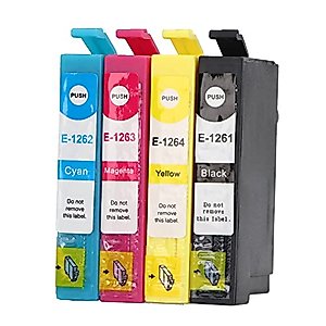 Fafeicy 4PCS Ink Cartridge Replacement for Stylus NX330, 430, for Workforce 520, 60, 435, 545, 630, 633, 635, 645, 840, 845, for WF 3520, 3530, 3540, 7010, 7510, 7520
