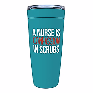 Nurse Mint Edition Viking Tumbler 20oz - A nurse is compassion - Labor Clinical Certified Nursing Assistant Surgical Emergency Oncology Practitioner