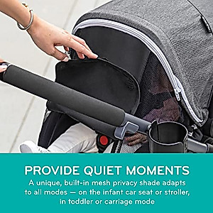 Evenflo Pivot Vizor Travel System with LiteMax Infant Car Seat (Chasse Black)