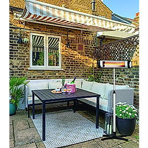 Comfort Zone Fixed Base Heater Stand - All-Weather, Telescopic, Freestanding Aluminum Standing Pole for Patio Warmer - Steady, Lightweight & Heavy Duty Aluminum Body, Adjustable Height, CZPHS1