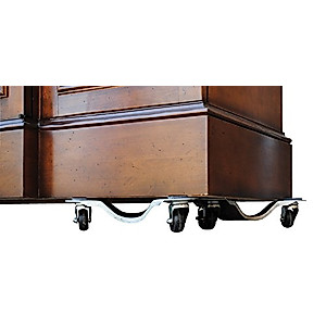 Vestil LEG-D-12-4PK Leg Dolly, 300 lb. Capacity, 12" x 10-3/4", Silver (Pack of 4)