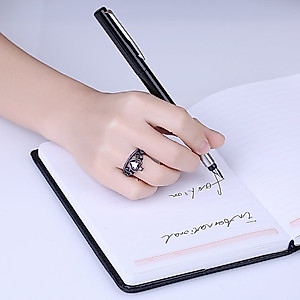 WANGYUSHENG Womens Black Gold Plated Purple Amethyst Cubic Zirconia CZ Princess Crown Tiara Ring Wedding Band (6)