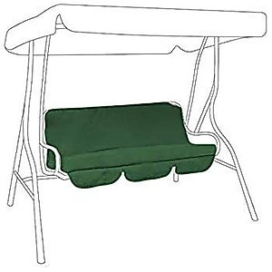 dDanke Patio Swing Cushion Cover Swing Seat Cover Replacement for 3 Seat Swing Chair Dustproof Protection 150X50X10CM, Cover Only (Green)