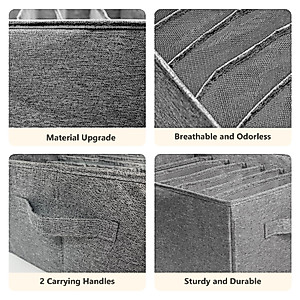 ECOMAID 4 PCS Foldable Fabric Storage Cubes Organizers,8 Grids Compartment Storage Box Wardrobe Clothes Organizer, Washable Clothes Organizer for Folded Clothes, T-shirt, Legging, Silk Scarve