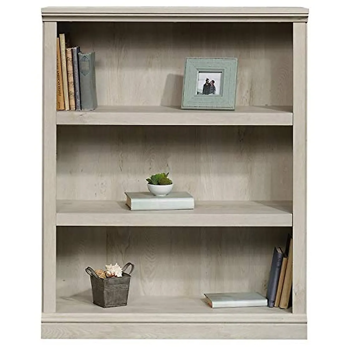 Pemberly Row 3 Shelf Bookcase in Chalked Chestnut