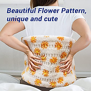 Heating Pad for Back Pain Relief- Ultra Soft Sherpa Heating Pad, XL King Size 12" x 24", with Moist & Dry Heat Options，12 Heat Levels & 1-24H Auto Off for Neck, Shoulder, & Sore Muscle Relief