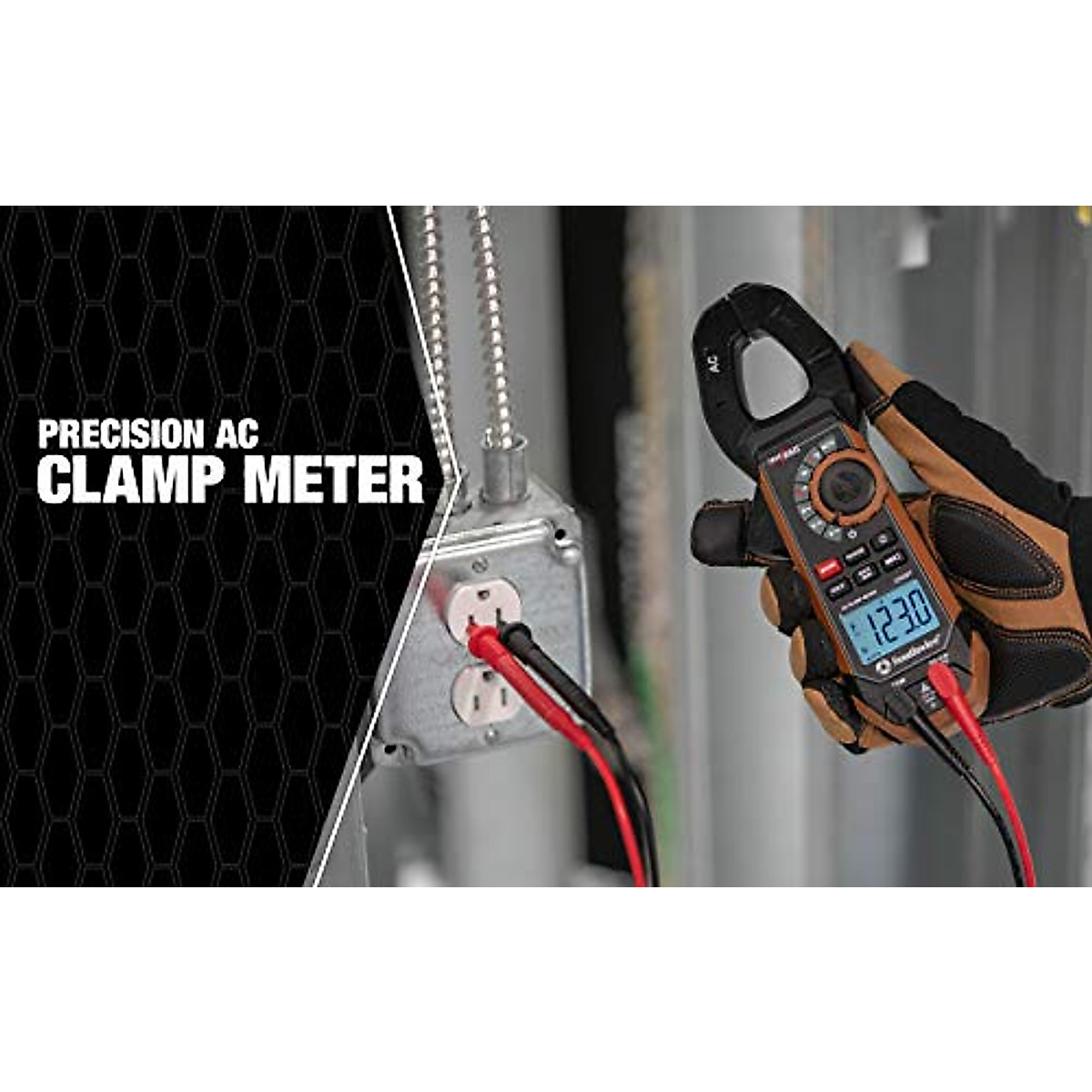 Southwire - 65031640 CLAMP METER; 400A AC/DC 21530T;Black/Brown