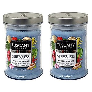 Tuscany Candle 18oz Scented Candle, Stressless 2-Pack