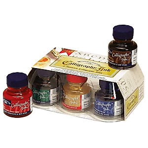 Winsor & Newton Calligraphy 6-Jar Ink Set, 30ml