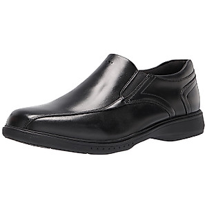 Nunn Bush Men's PRO Bicycle Toe Slip-On with KORE Slip Resistant Comfort Technology Loafer, Black, 9