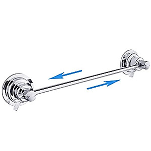 Sneatup Suction Cup Extendable 17-28" Stainless Steel Towel Bar