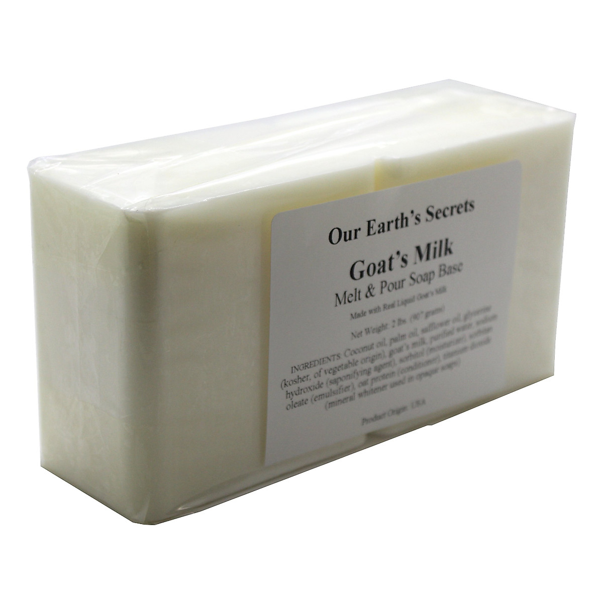 Our Earth's Secrets Goats Milk - 2 Lbs Melt and Pour Soap Base