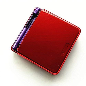 New Upper and lower lid Plastic Protective Cases For Nintendo GBA SP Gameboy Advance Sp Console-Clear Red