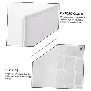 Alipis 2pcs Underwear Storage Box Plastic Storage Organizer Plastic Container Collapsible Container Cloth Covered Socks Container Socks Box Closet Underwear Organizer Underwear Drawer Bra