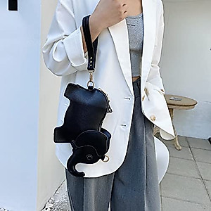 Rejolly Elephant Shaped Crossbody Bag for Women Shoulder Handbag PU Leather Wristlet Clutch Purse Cute Funny Animal Small Bag Black