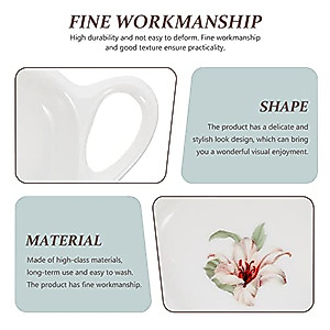 Ceramic Teabag Caddy Holder: Teapot Shaped Tea Bag Holder Resting Caddy Saucer Dessert Spoon Rests Teabag Saucer Seasoning Dish Loose Tea Dish 2Pcs