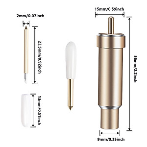 5 PCS Premium Fine-Point Blade and Housing Compatible with ExploreAir/Air 2/Air 3/Maker/Maker 3/Expression Cutting Machines for Light to Mid-Weight Materials Like Cardstock, Vinyl, Iron-On & More