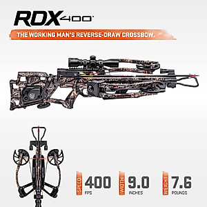 Wicked Ridge RDX 400-400 FPS - Equipped with 3X Multi-Line Scope & ACUdraw PRO for Easy, Silent Cocking - Reverse-Draw Design